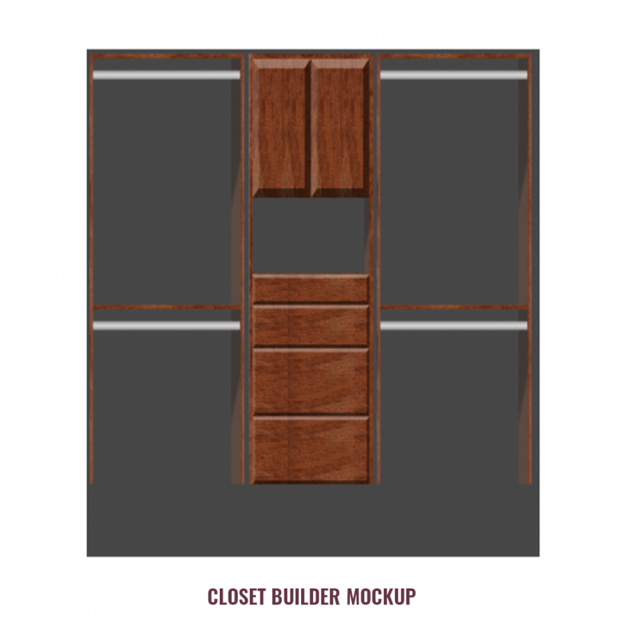 Wood Closet System: Wood Shelves, Dressers & Drawers