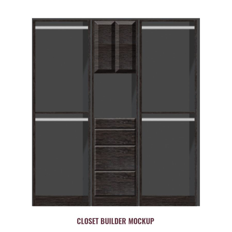 Wood Closet System: Wood Shelves, Dressers & Drawers