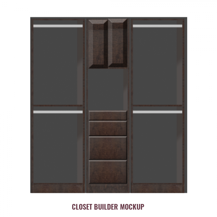Wood Closet System: Wood Shelves, Dressers & Drawers