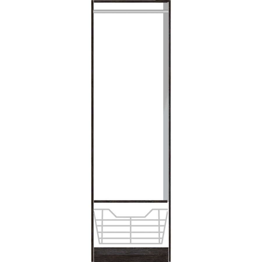 DIY Built in Closet - 1 Basket, Upper Hanger and 1 Shelf Unit