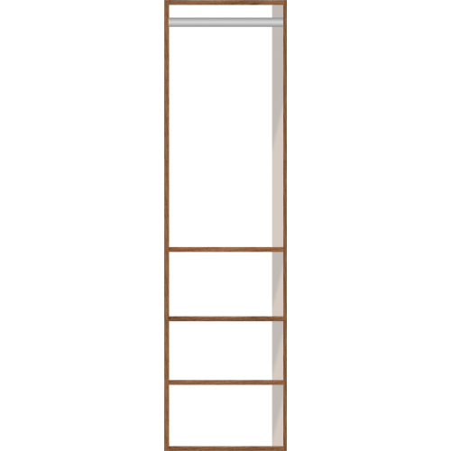 Customizable Wardrobe - Side Panel - Wood Closet Designs